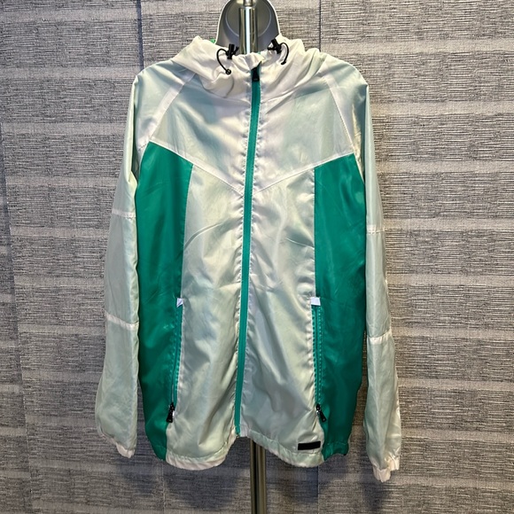 one point one | Jackets & Coats | Mens White And Green Lightweight ...